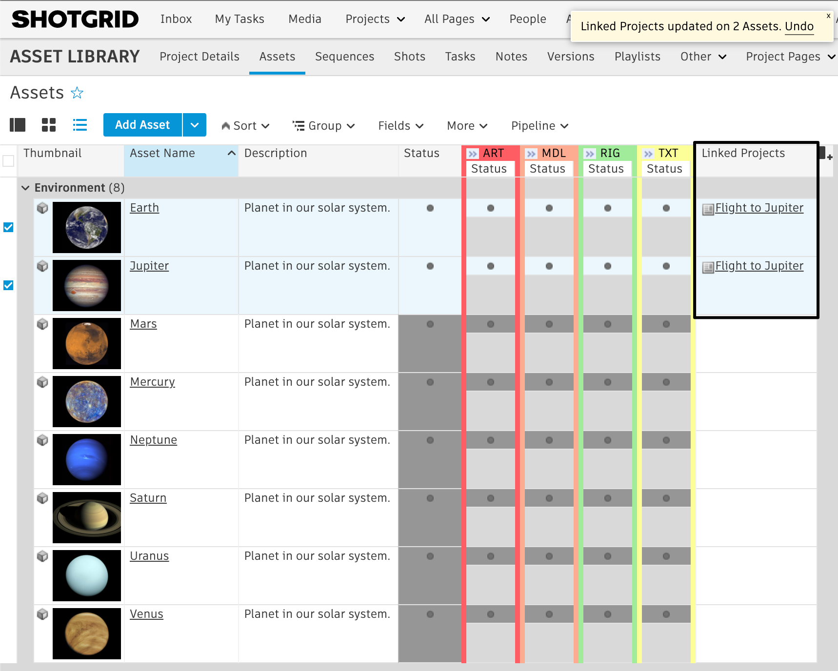 Help | Cross-Project Asset Linking | Autodesk