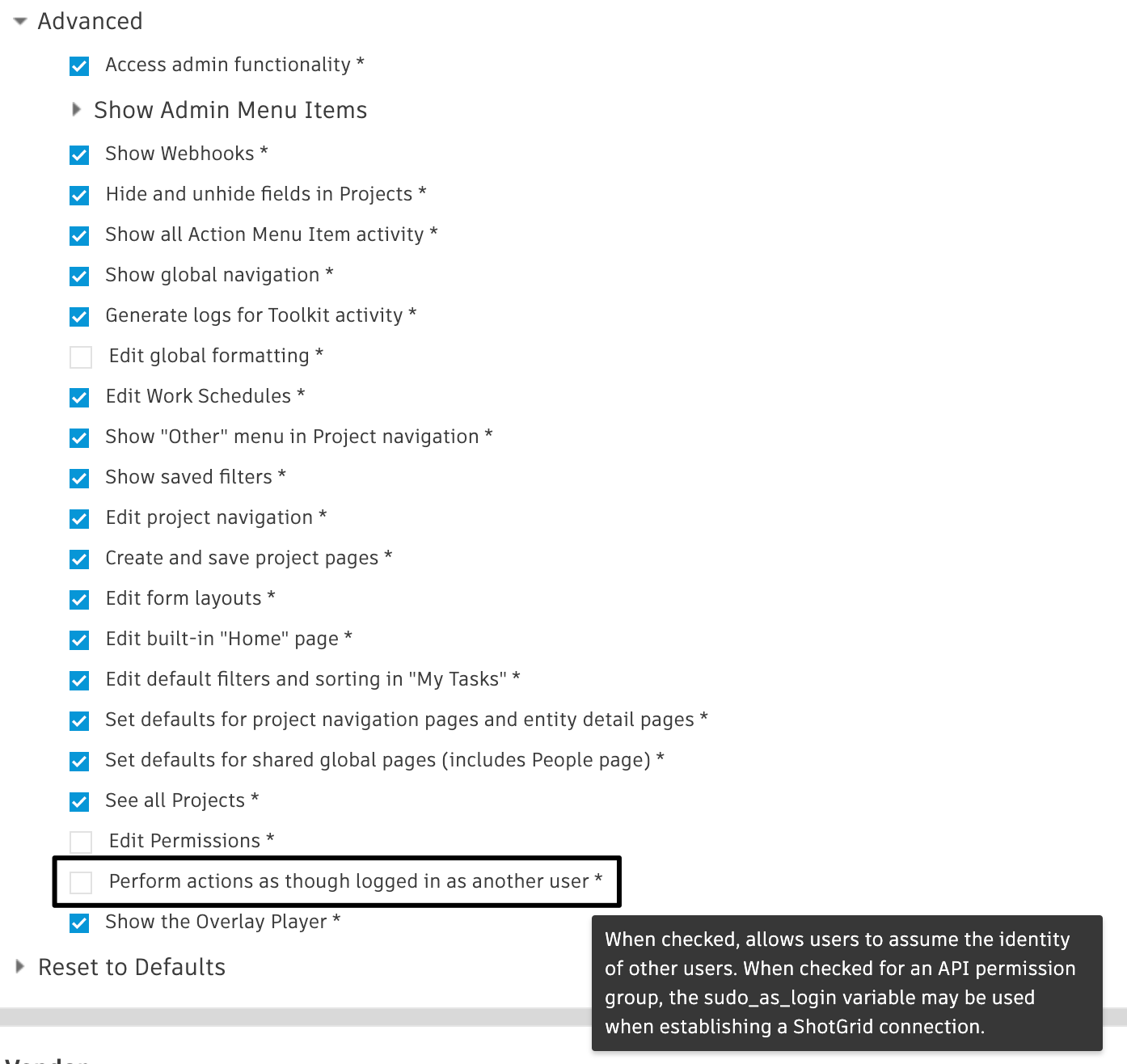 Using as Another User
