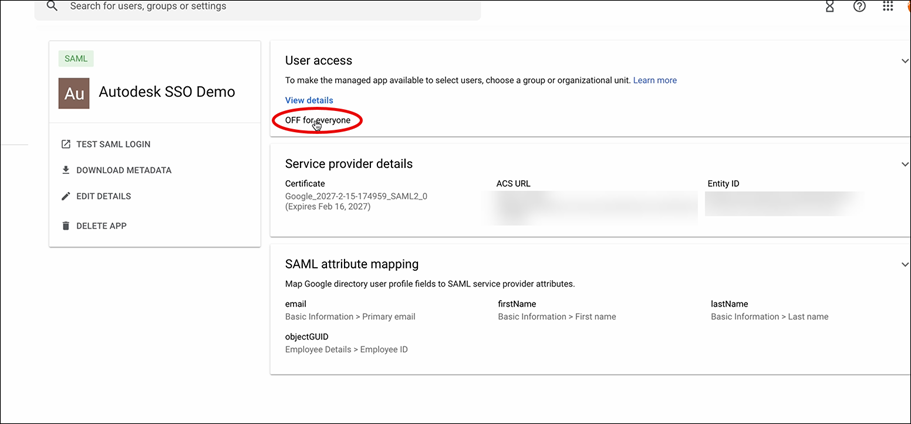 Set up SSO with Google Cloud Identity