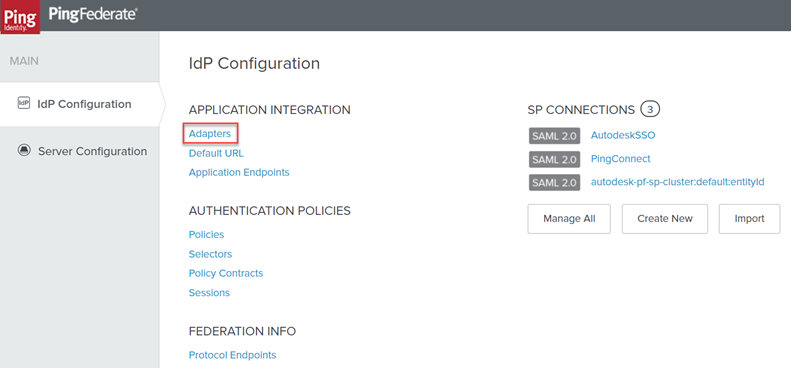 Section C - Create IdP Adapter Instance in PF