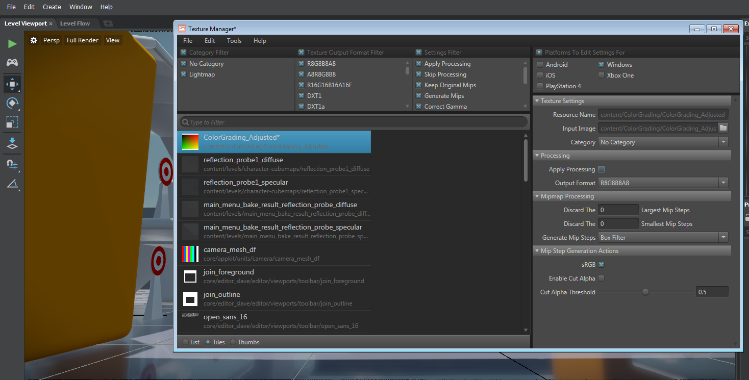 Stingray Help | How to apply color grading to a level | Autodesk