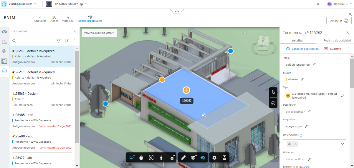 Crear incidencias en Design Collaboration