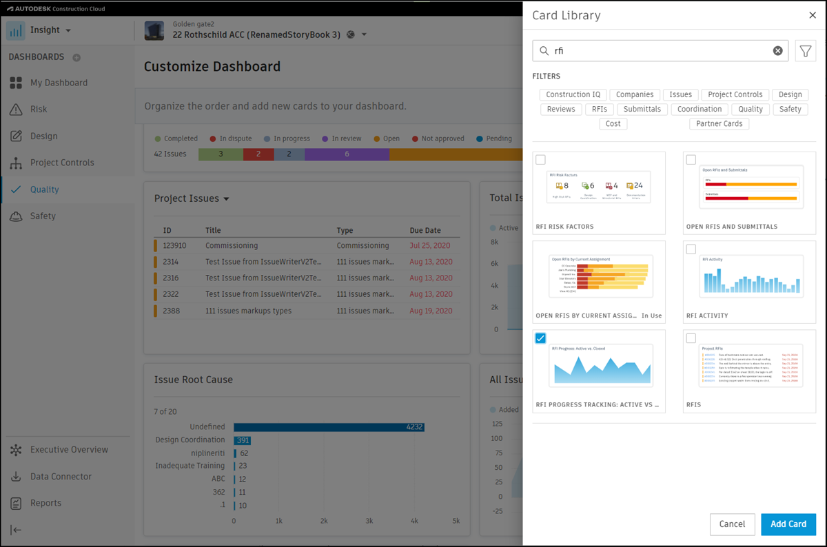 Personalizar paneles principales y tarjetas