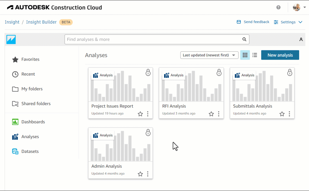 Editar, duplicar, suprimir, exportar y exportar un análisis en Insight ...