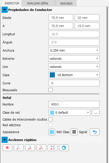 Personalizar la clase de red y los colores de señal