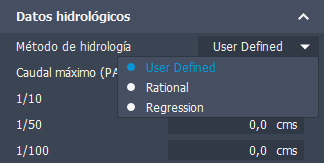 Para obtener datos de caudal máximo