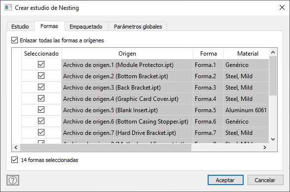 Trabajo con estudios de Nesting