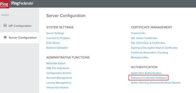 Sección B: validador de credenciales de contraseña en PF
