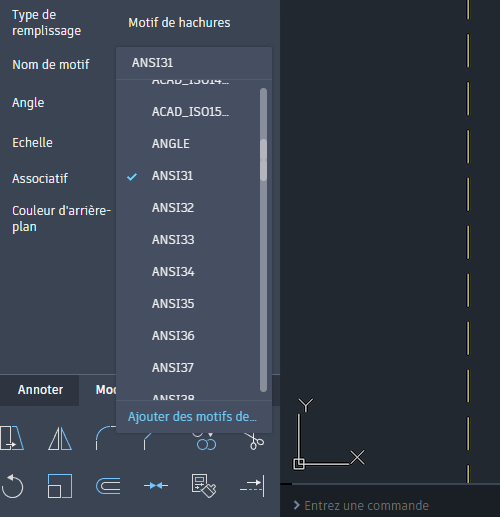 Charger des motifs de hachures