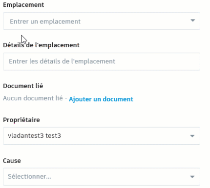 Gestion des emplacements