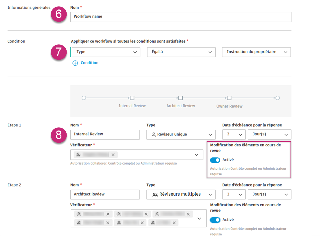 Configuration de workflows d’approbation