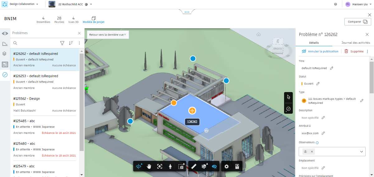 Création de problèmes dans Design Collaboration