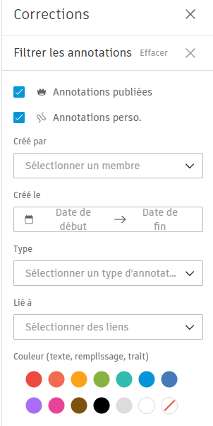 Afficher et filtrer des annotations