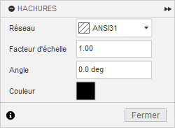 Hachures (espace de travail Dessin) – Référence