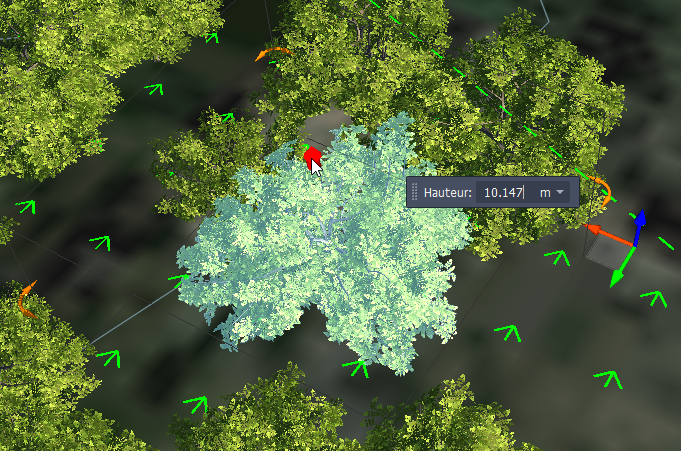 Pour ajouter ou modifier des arbres ou de la végétation