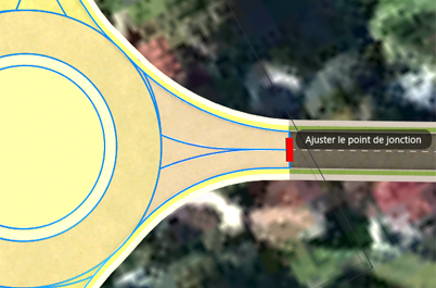 Pour modifier la géométrie d'un carrefour giratoire