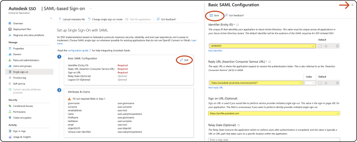 Procédure Configurer Manuellement Lauthentification Sso Avec Microsoft Azure
