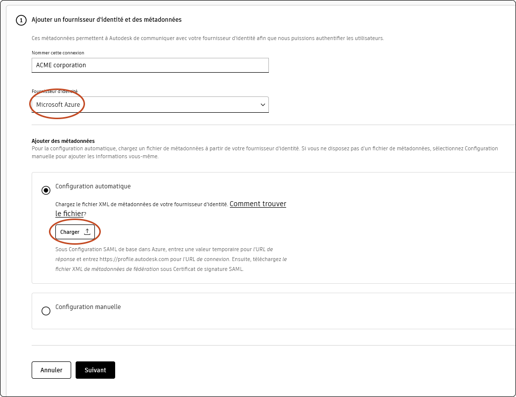 Configuration de l’authentification SSO avec Microsoft Azure