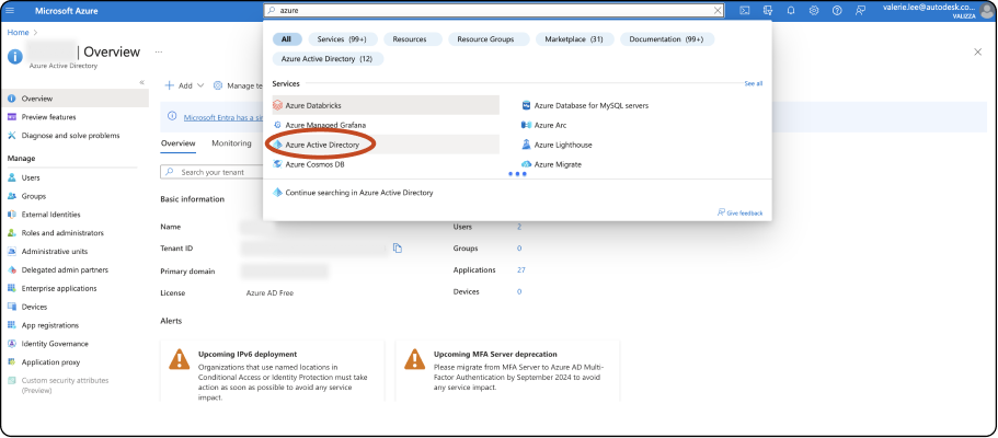 Configuration de l’authentification SSO avec Microsoft Azure