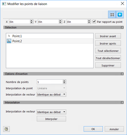 Utilisation de points de liaison