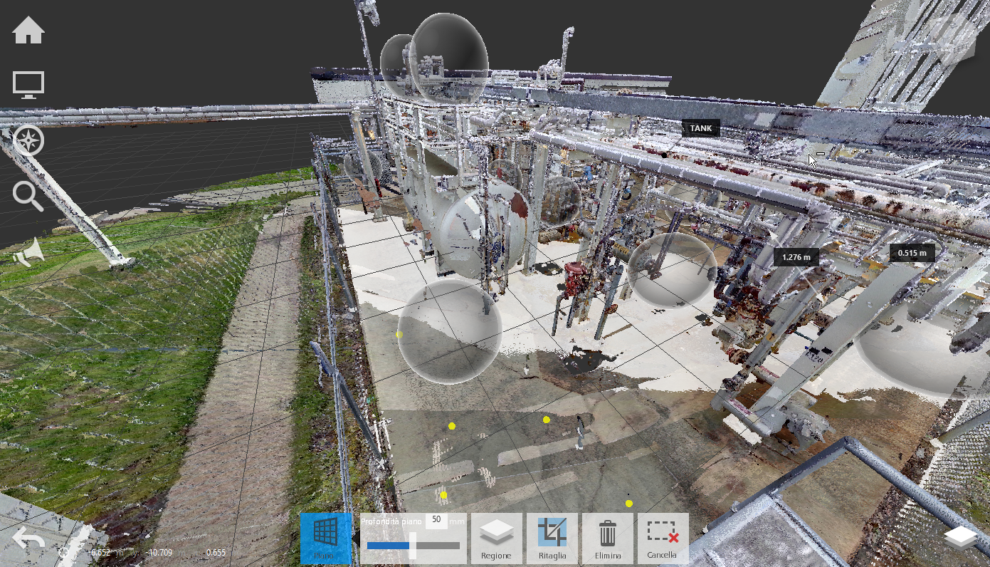 Modifica delle nuvole di punti