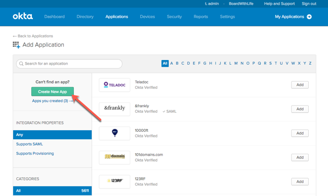 Come configurare manualmente l'app Okta