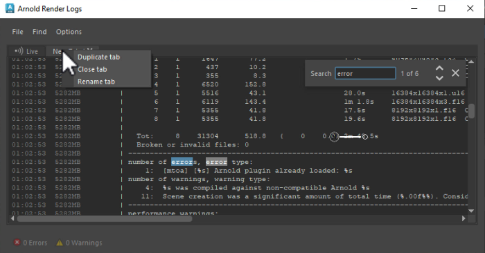 Arnold RenderView ウィンドウ