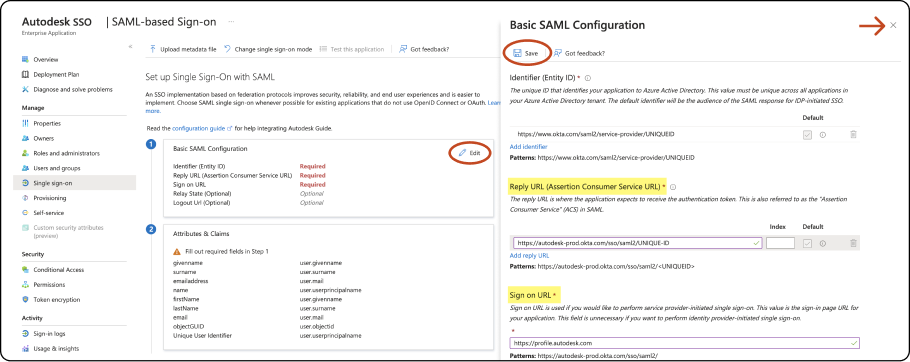 Microsoft Azure を使用して SSO をセットアップする