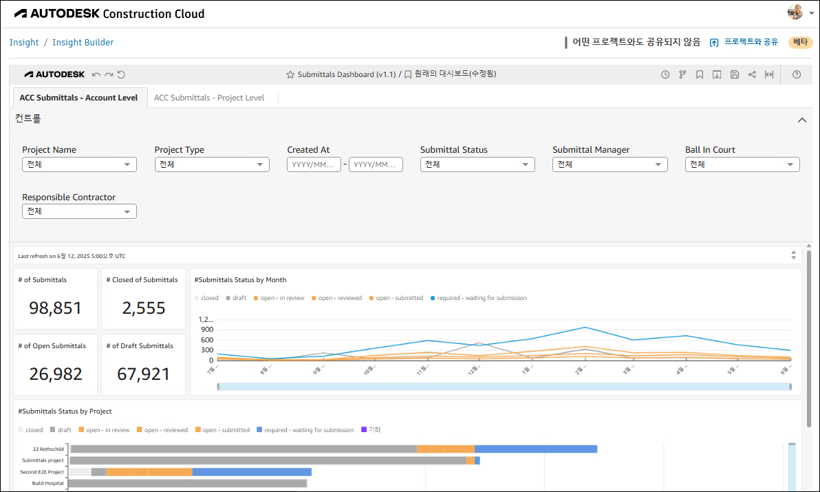 Insight Builder에서 공유 대시보드 탐색