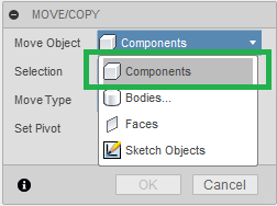 How to move or rotate grouped bodies in Fusion 360 after initial import?