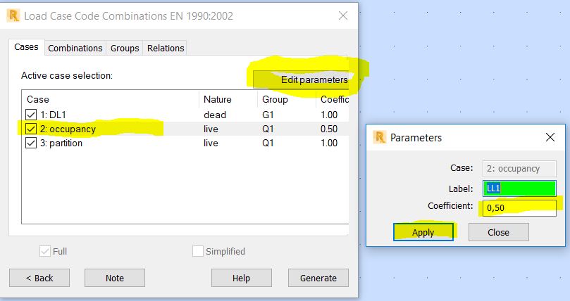 How to reduce selected load cases while combinations generation in Robot Structural Analysis