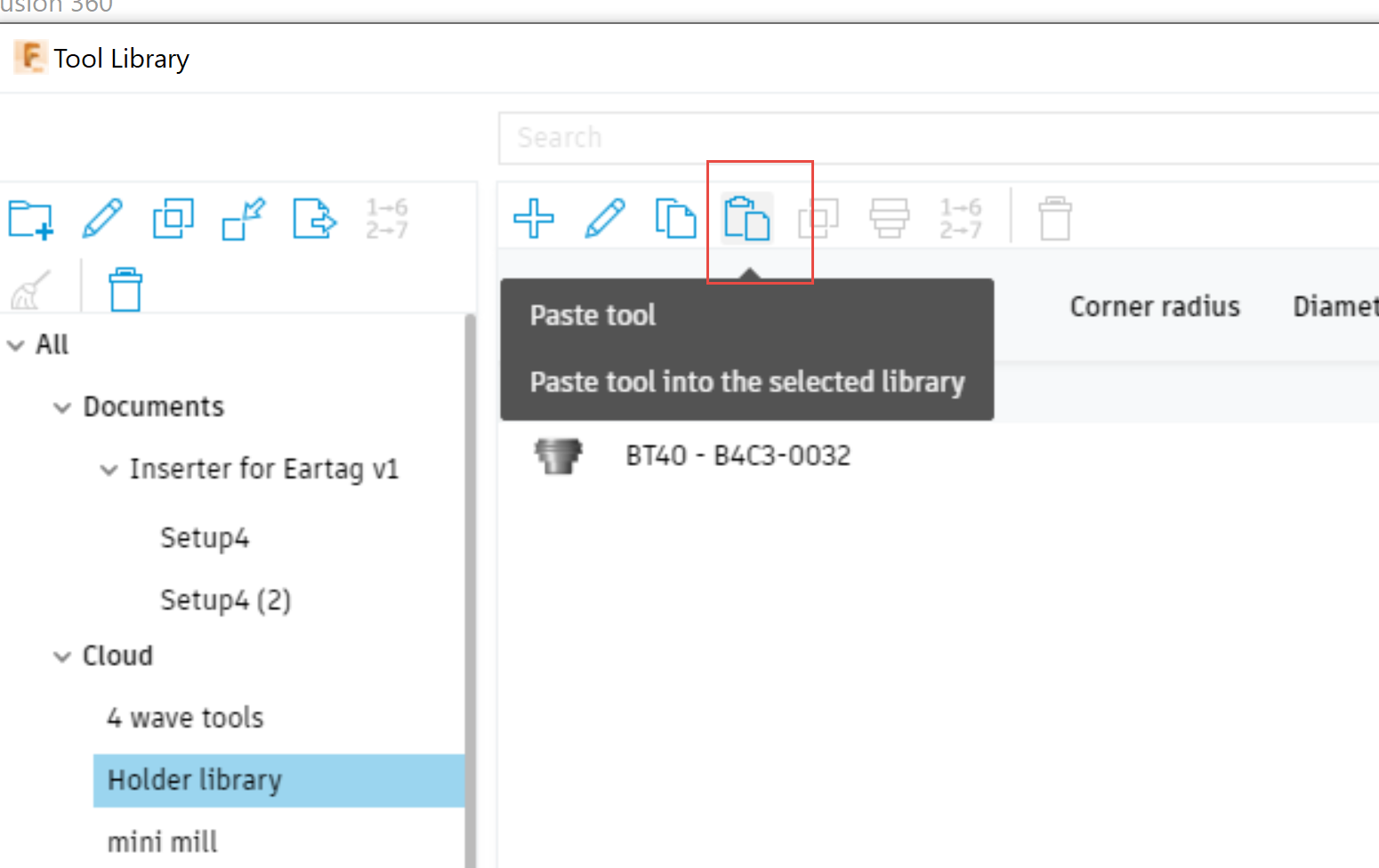 How to edit sample tools and tool holders in Fusion