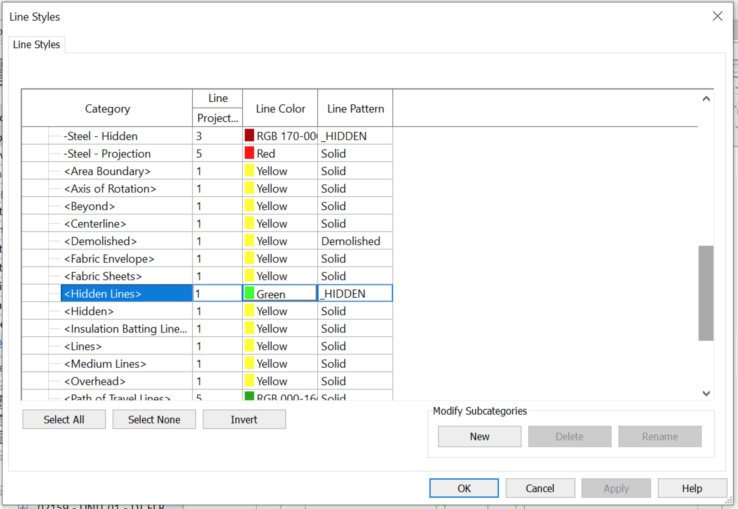 When upgrading from Revit 2019 to Revit 2021, all hidden lines are ...