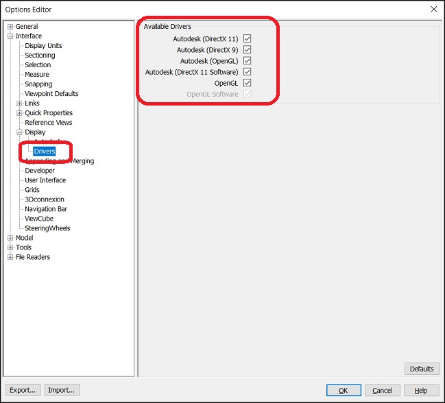 Black screen or slow loading when appending/opening file in Navisworks