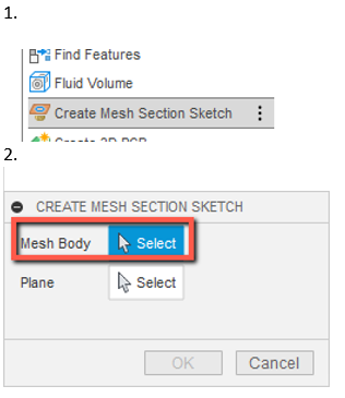 More cursor clicks are required when taking a mesh section sketch in ...