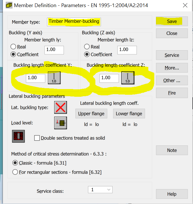 "Program has not performed lateral buckling verification.." warning while steel or timber member ...