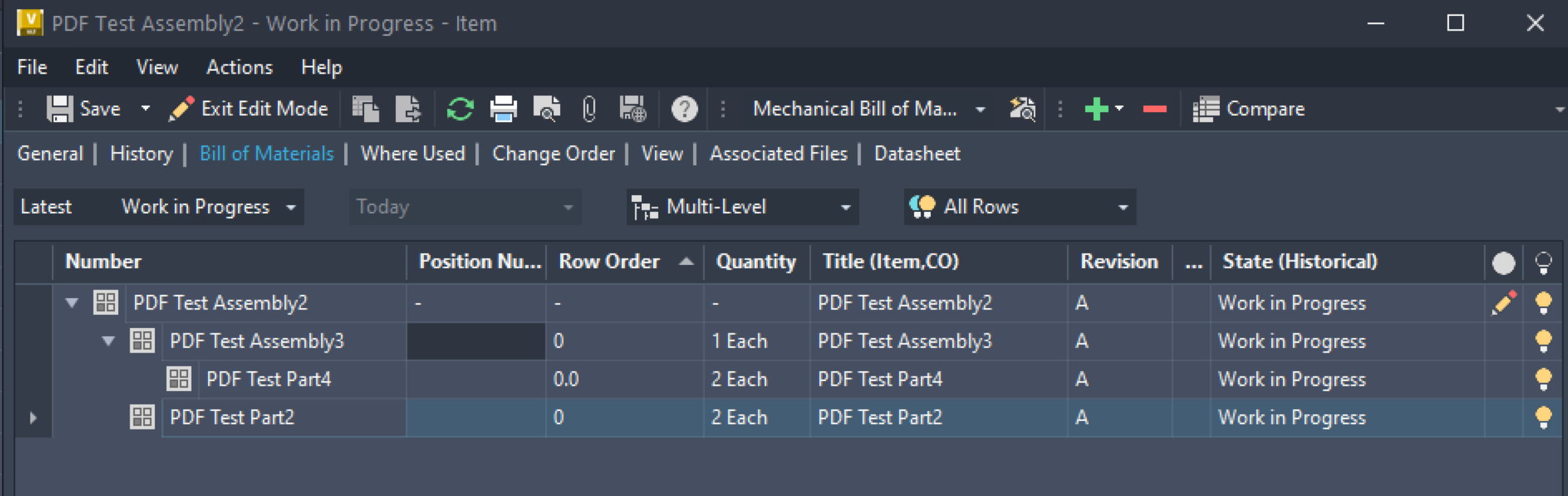 Is it possible to view the BOM of an assembly with the Vault thin client in the same as the ...