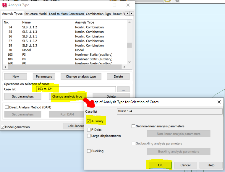 Time history analysis non convergence for nonlinear model in Robot Structural Analysis
