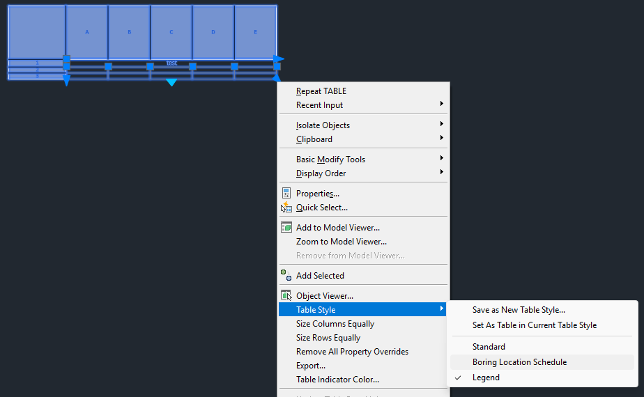 AutoCAD Tables have enlarged row/cell picks using metric template in ...