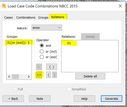 Load cases missed while automatic combinations generation in Robot Structural Analysis