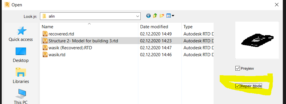 Members not visible or presented as blue dotted lines in main model ...