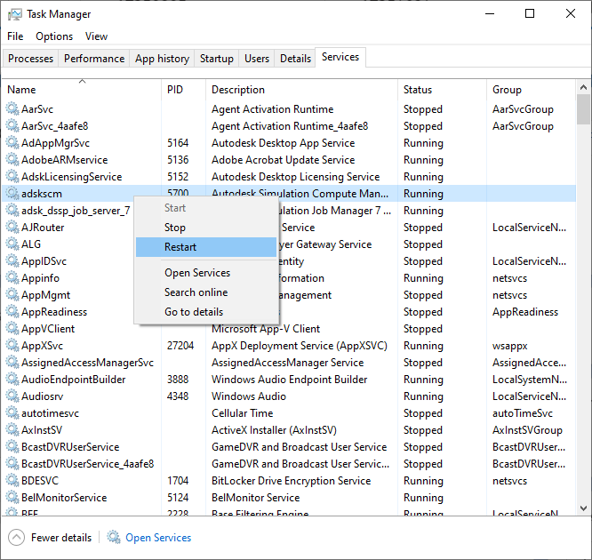 "We're having trouble communicating with Simulation Compute Manager (SCM)" when launching a mesh ...