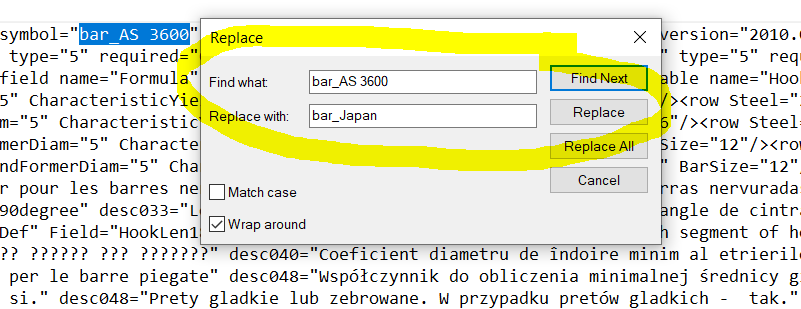 Creating new reinforcement bars database in Robot Structural Analysis