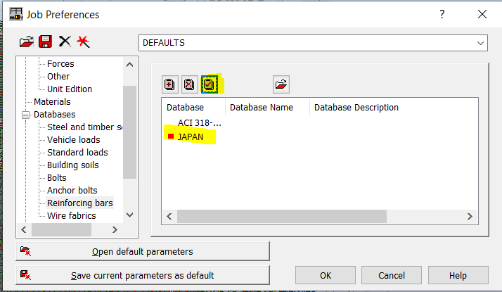 Creating new reinforcement bars database in Robot Structural Analysis