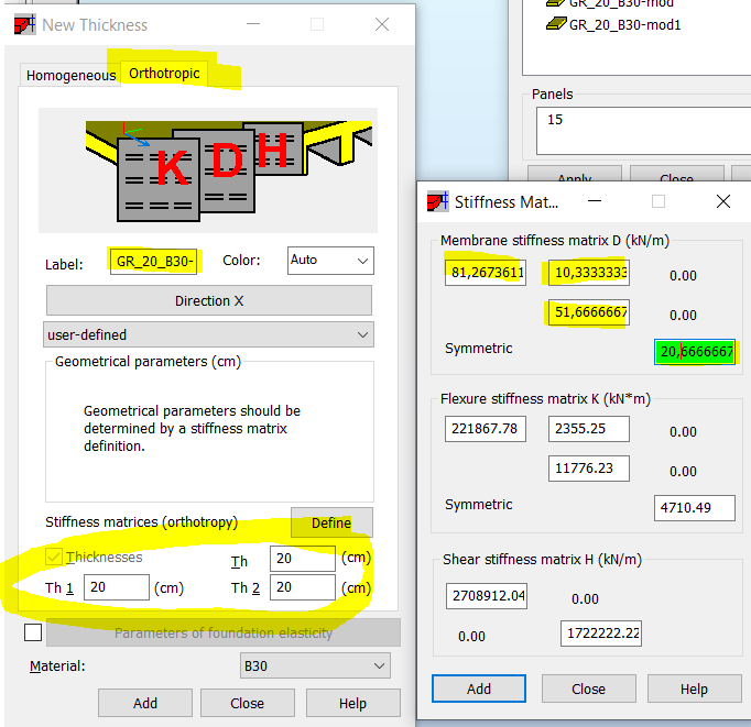 Neglecting panel membrane stiffness while shell model calculation in ...