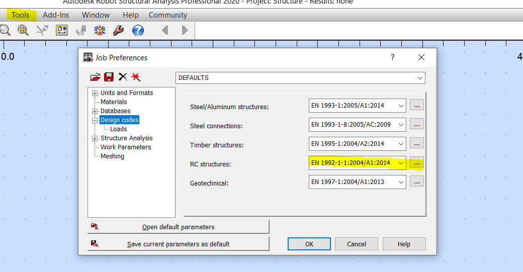 RC provided reinforcement standalone mode in Robot Structural Analysis