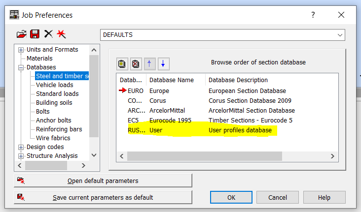 Section created with Section Editor cannot be saved to User database in Robot Structural Analysis.