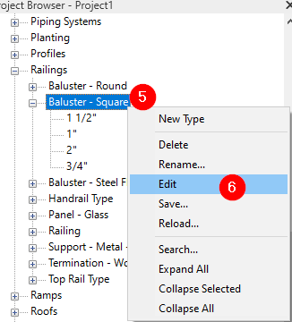 How to view Balusters from Railings in 2D views in Revit