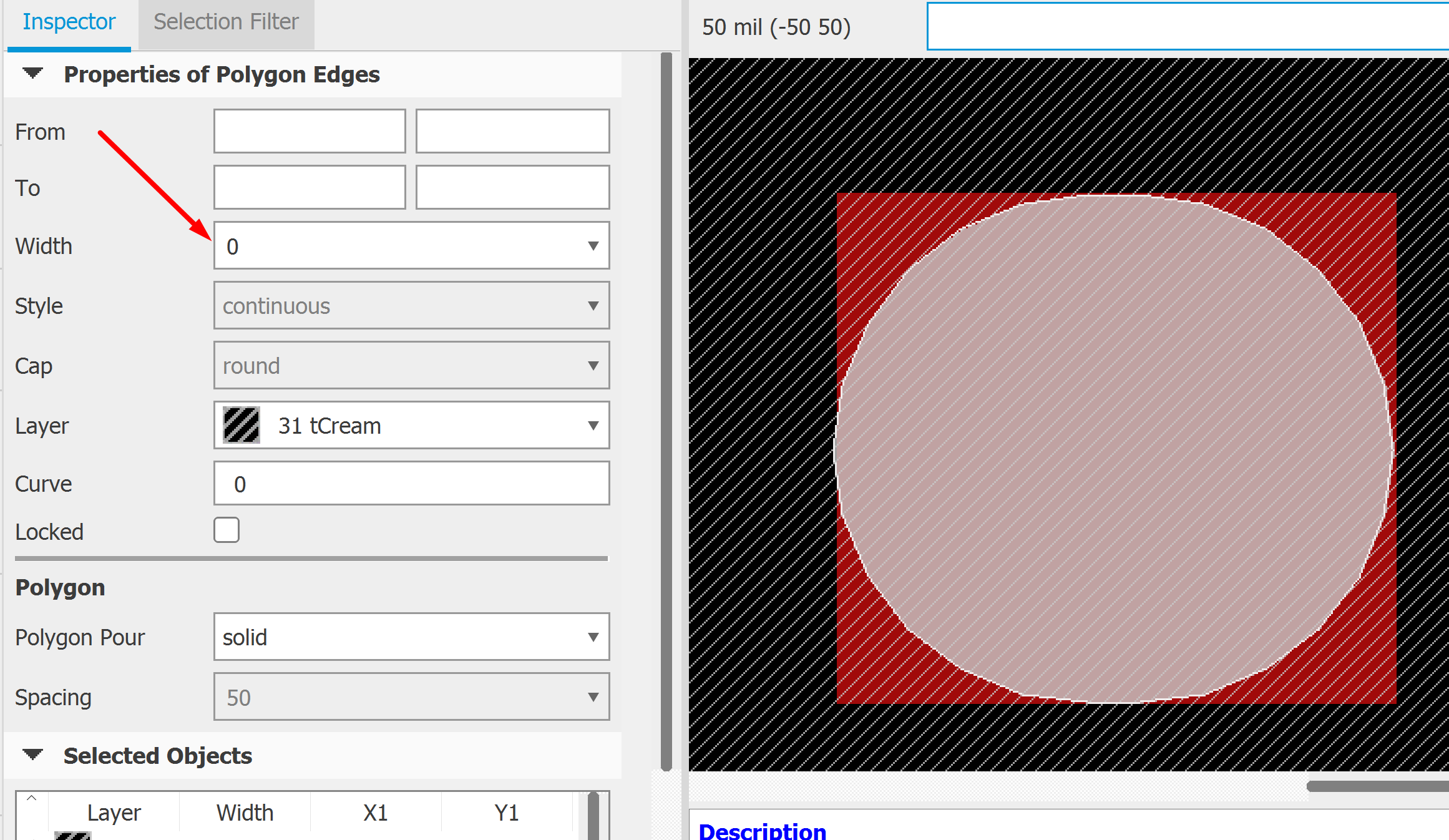 在 Fusion 360 中，在 EAGLE 中创建的示意图的形状不同（多边形更大）