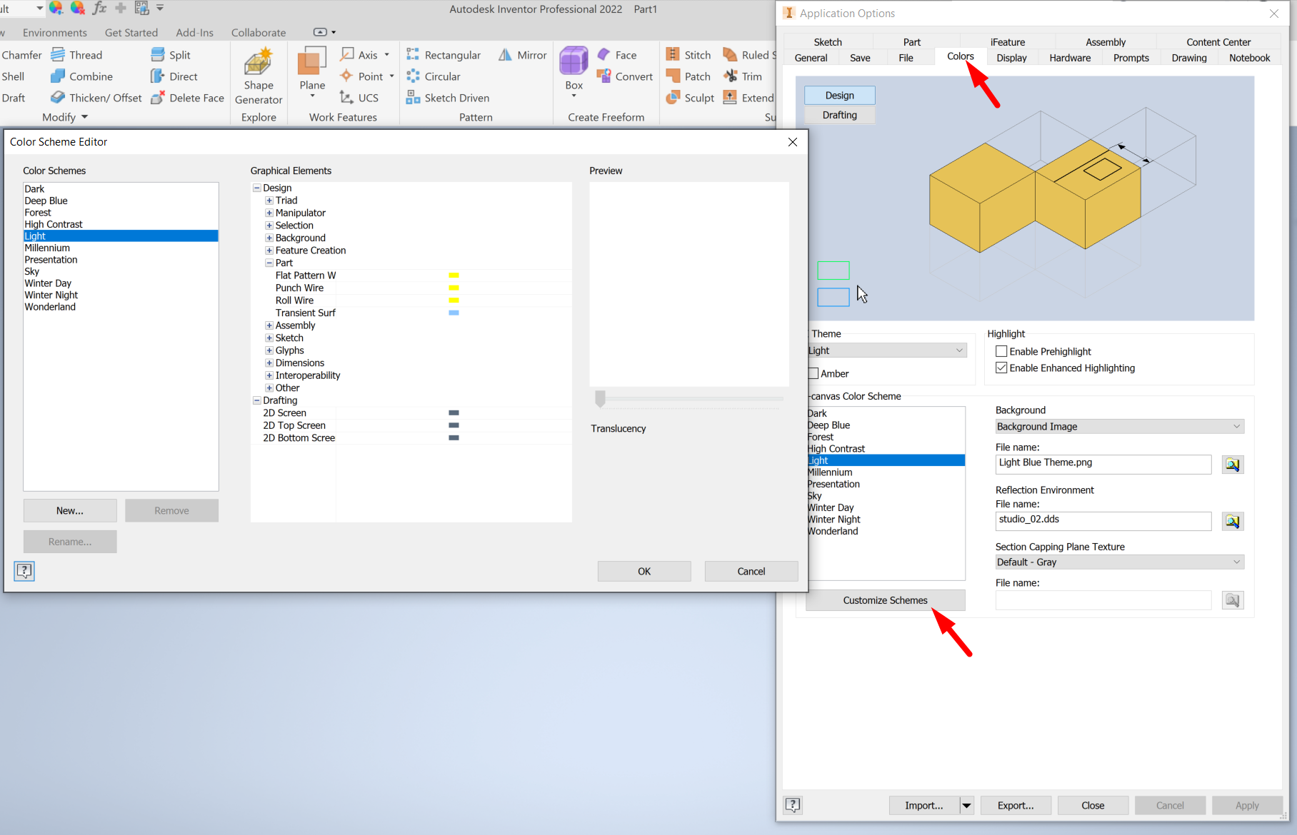 How To Change The Colors Of Lines On A Surface In Inventor